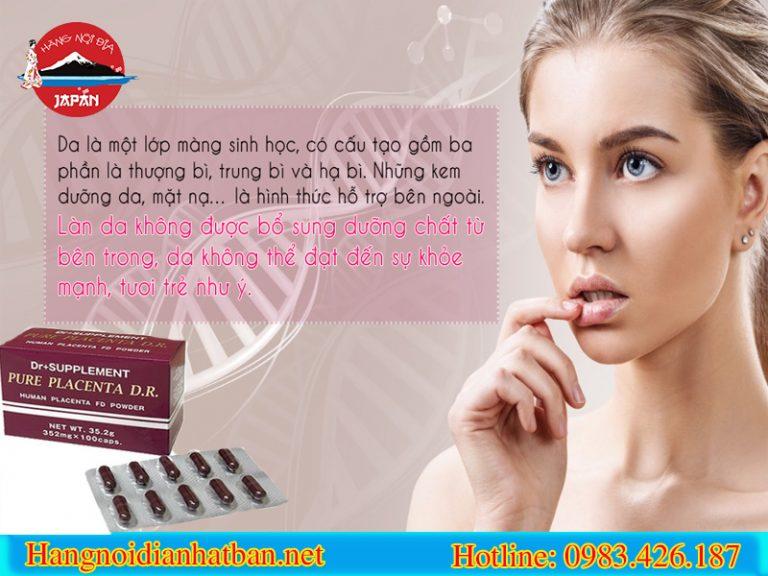 Viên uống tế bào gốc Pure Placenta D.R giúp trẻ hóa đẹp rạng ngời